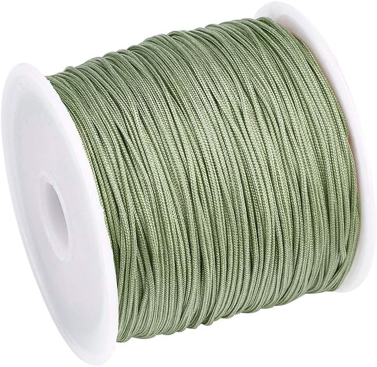 1 Roll 49 Yards Nylon Jewelry Thread Cord 0.8mm Shiny Silky Rattail ...