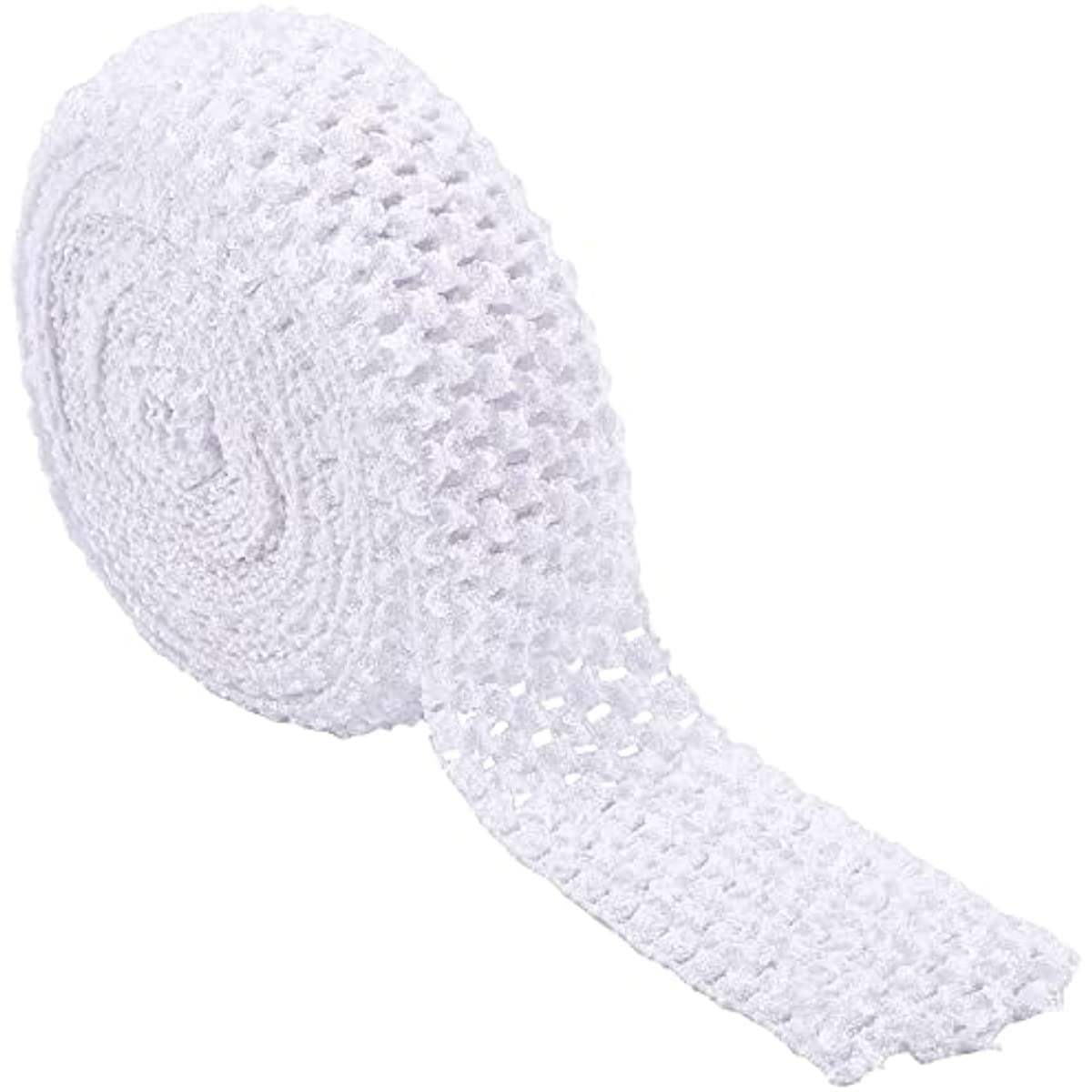 1 Roll 5.5 Yards Wide Elastic Crochet Headband Ribbon 2.2" Crochet ...