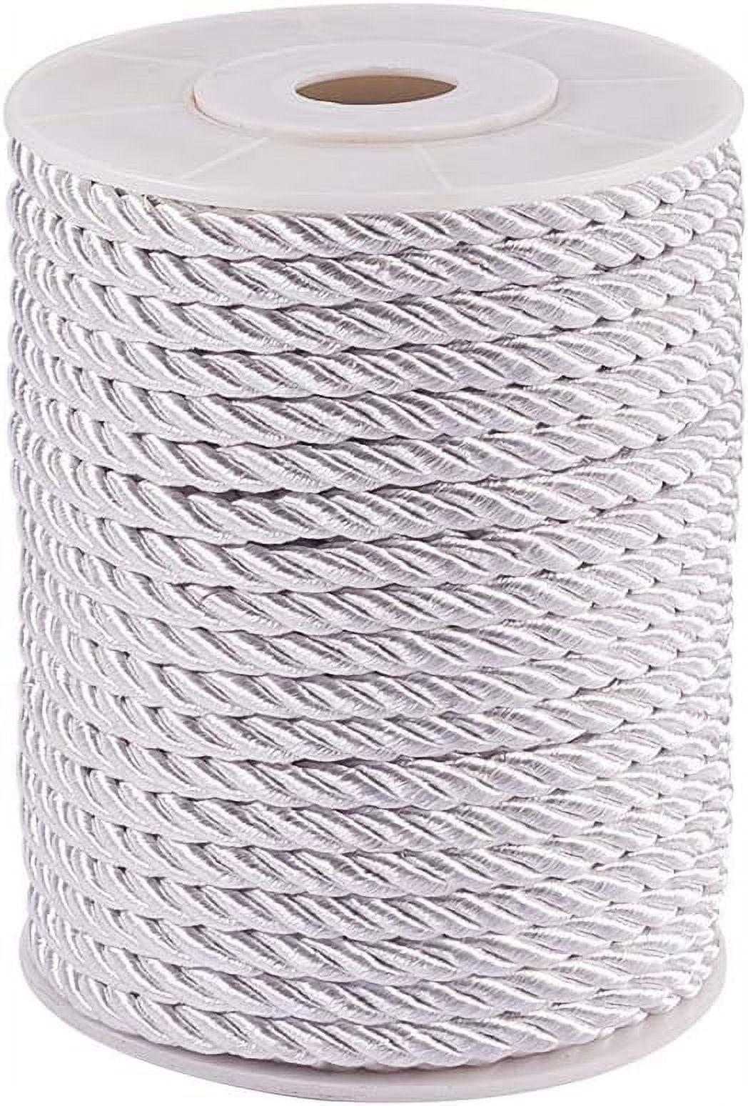 1 Roll 50 Feet Twisted Cord Rope Craft Nylon Rope 5mm 3 Strand ...