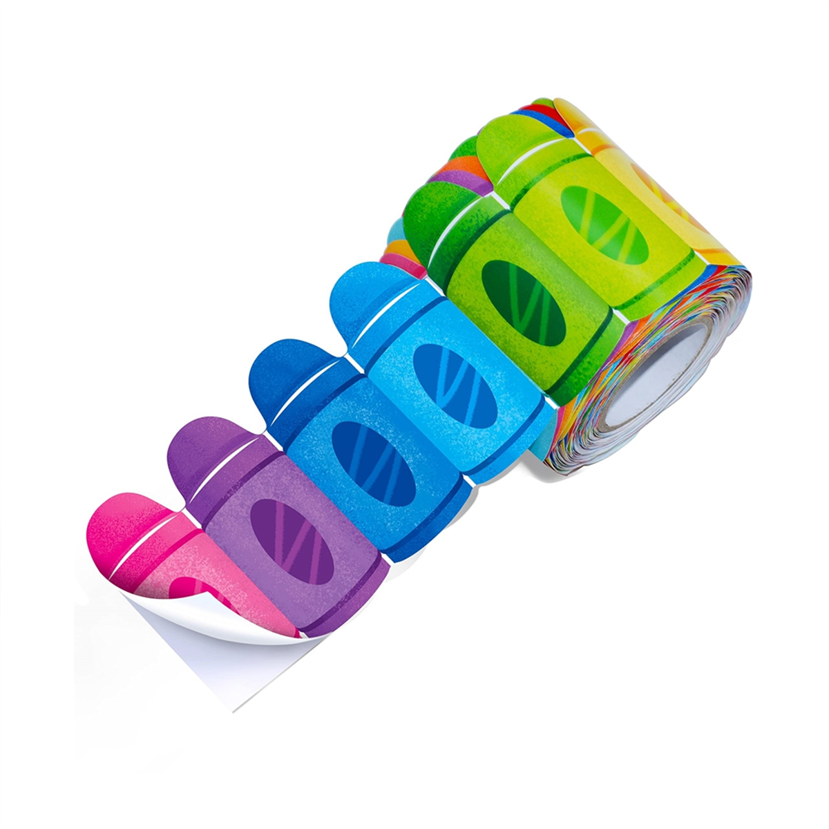 1 Roll 59 Feet Self Adhesive Bulletin Board Borders,Crayon Pattern ...