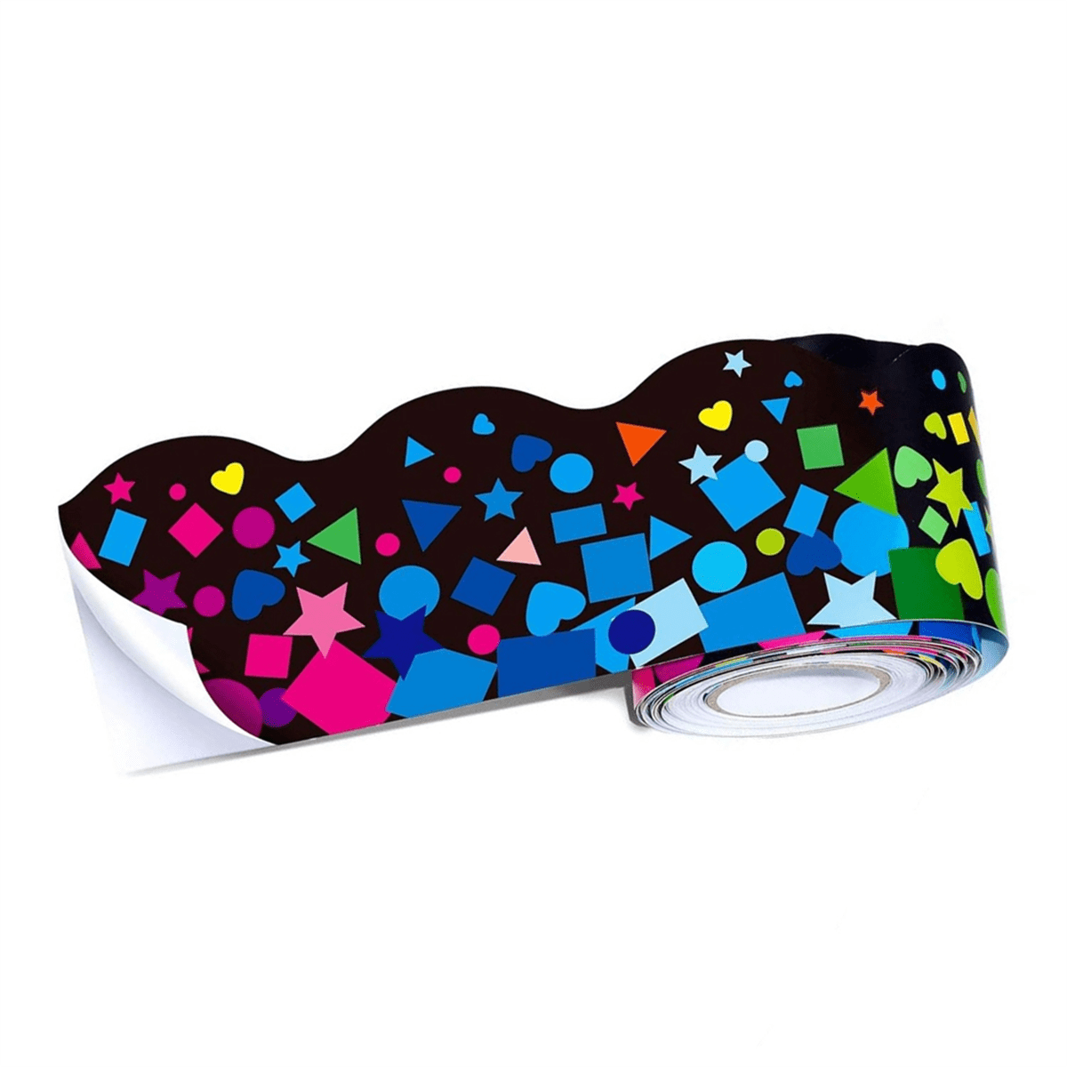1 Roll 59 Feet Self Adhesive Bulletin Board Borders, Scalloped Confetti ...