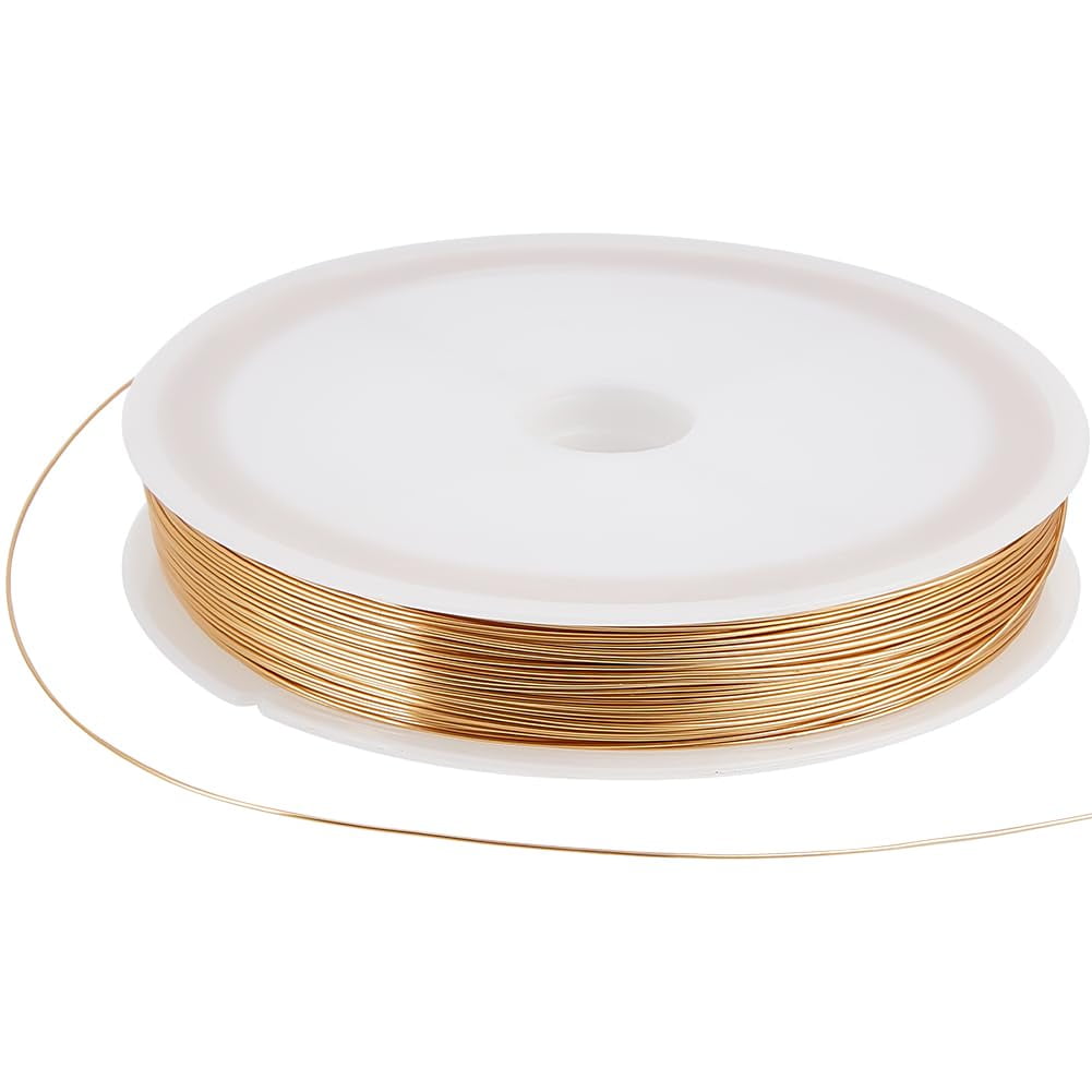 1 Roll 80M Copper Wire 18K Gold Plated Copper Craft Wire Jewelry Wire ...
