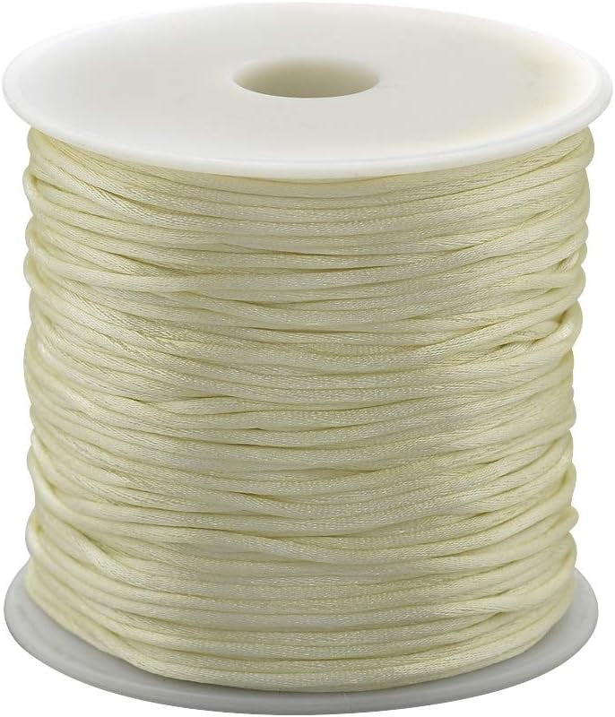 1 Roll 82 Yards Nylon Jewelry Thread Cord 1mm Shiny Silky Rattail Cord ...