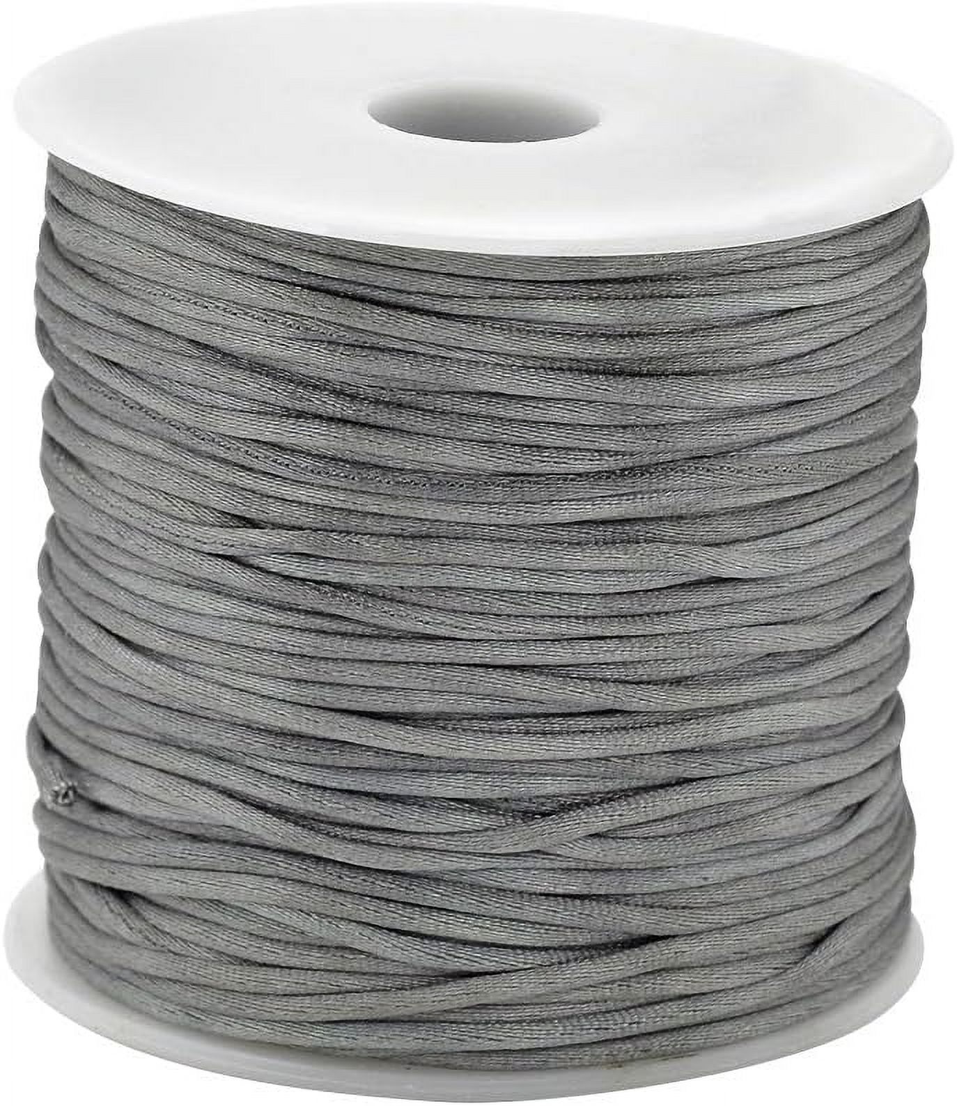 1 Roll 82 Yards Nylon Jewelry Thread Cord 1mm Shiny Silky Rattail Cord ...