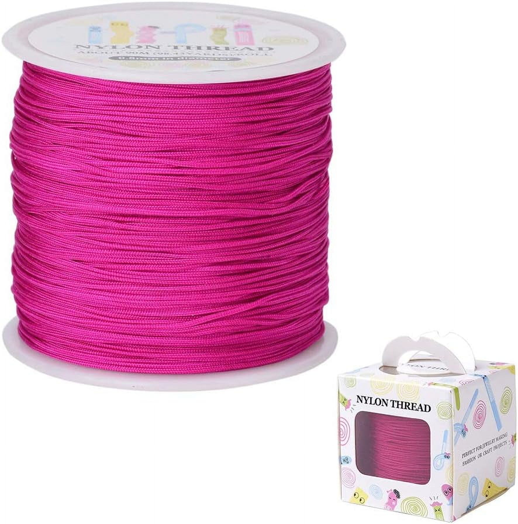 1 Roll About 98 Yards Nylon Craft Thread Cord 0.8mm Satin Trim Cord ...