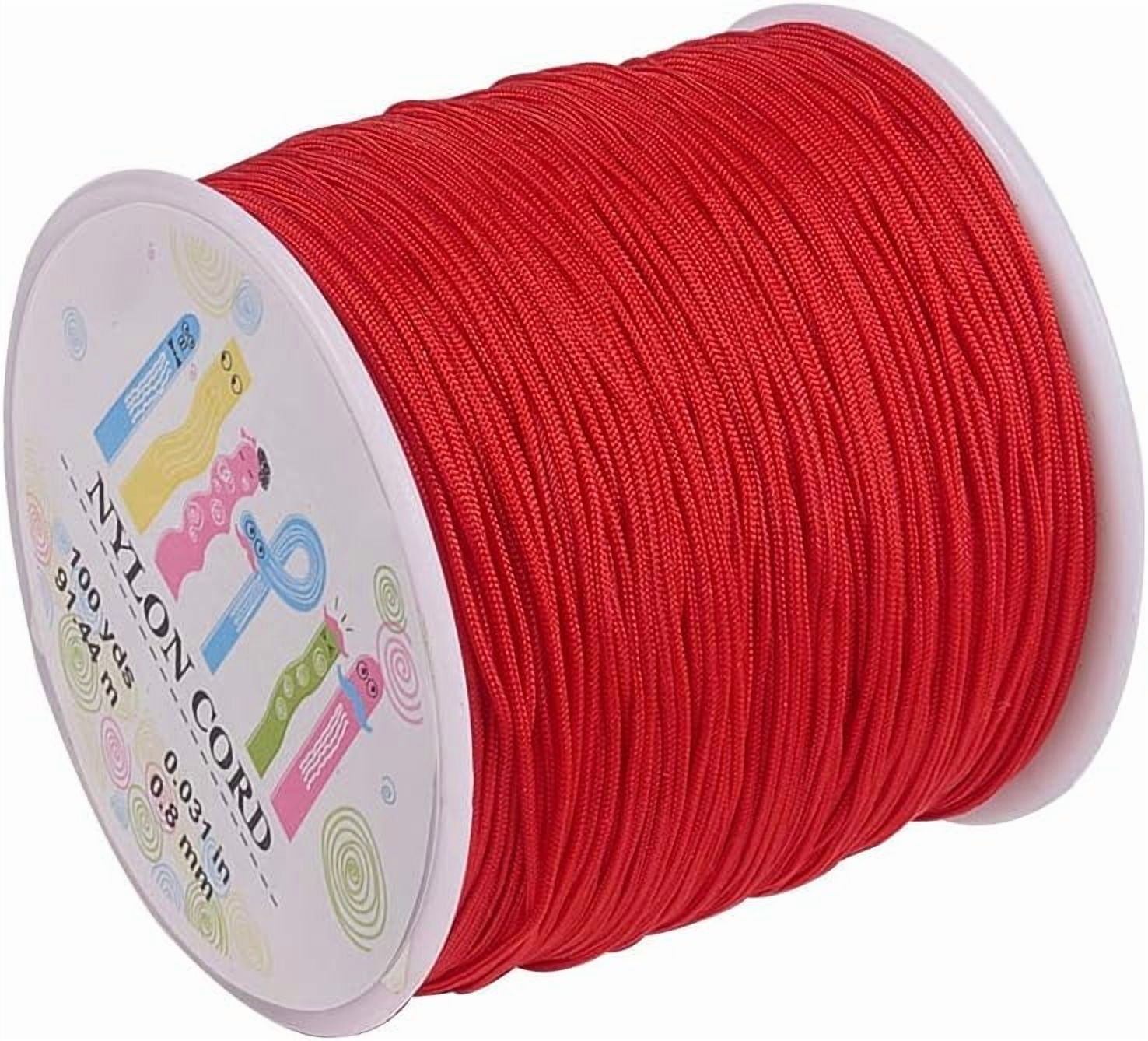 1 Roll 98 Yards Nylon Craft Thread Cord 0.8mm Satin Trim Cord Chinese ...