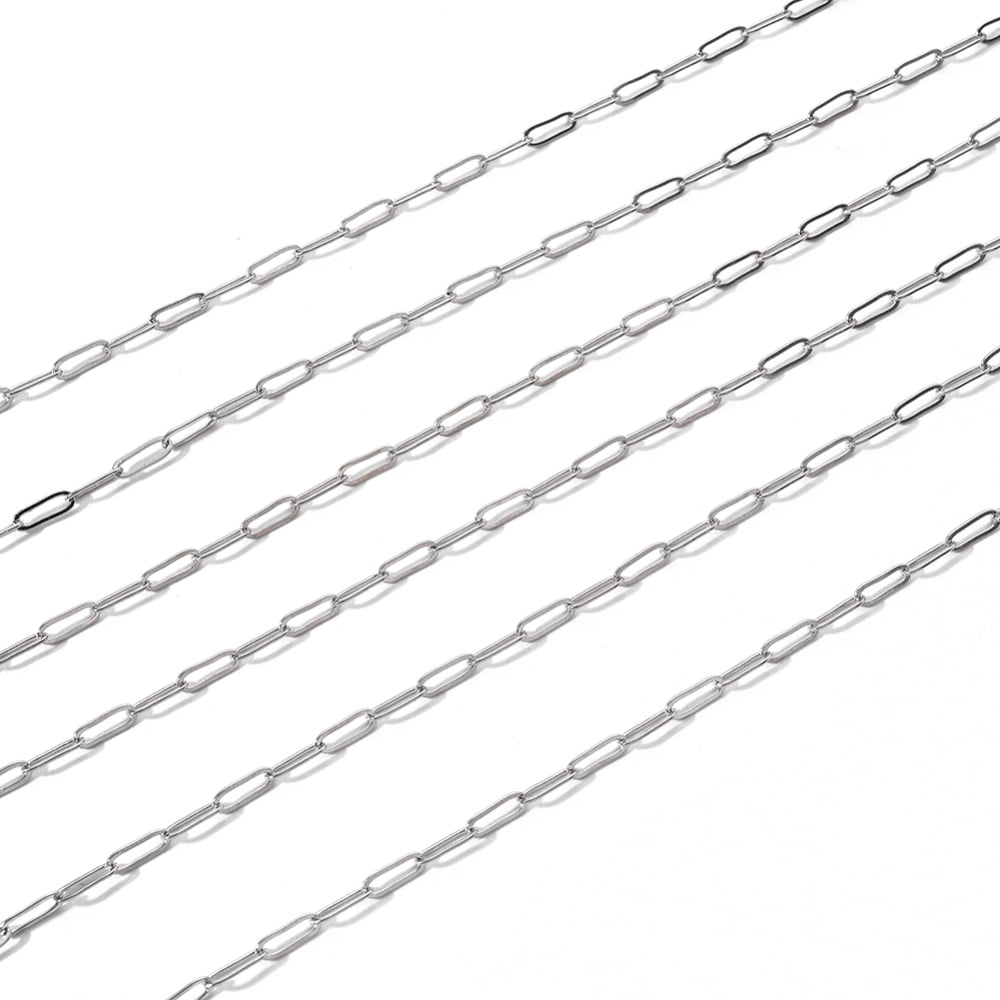 1 Roll Brass Paperclip Chains Drawn Elongated Cable Chains Soldered ...