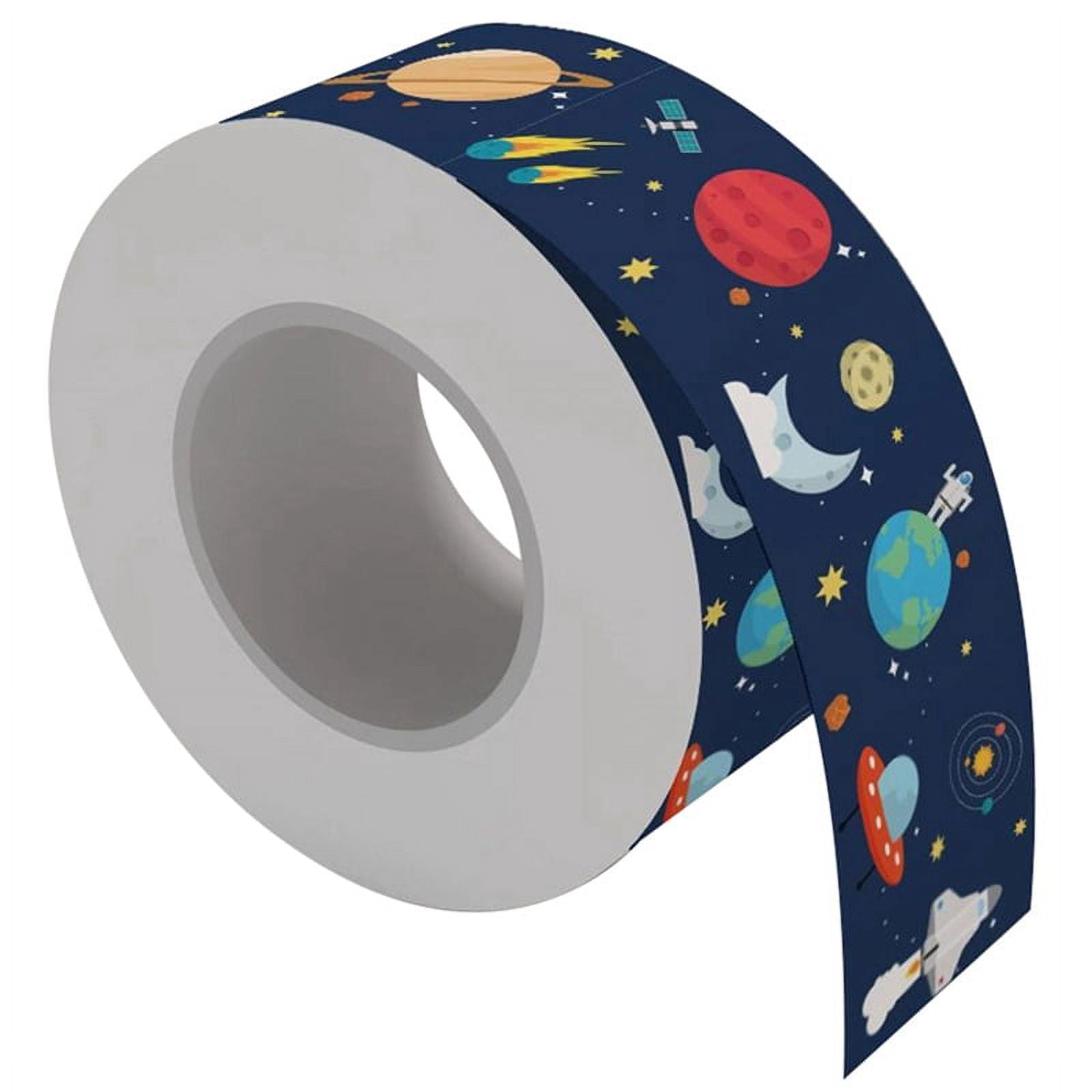 1 Roll Bulletin Borders Stickers Space Planet Border Trim 65.6Ft Back ...