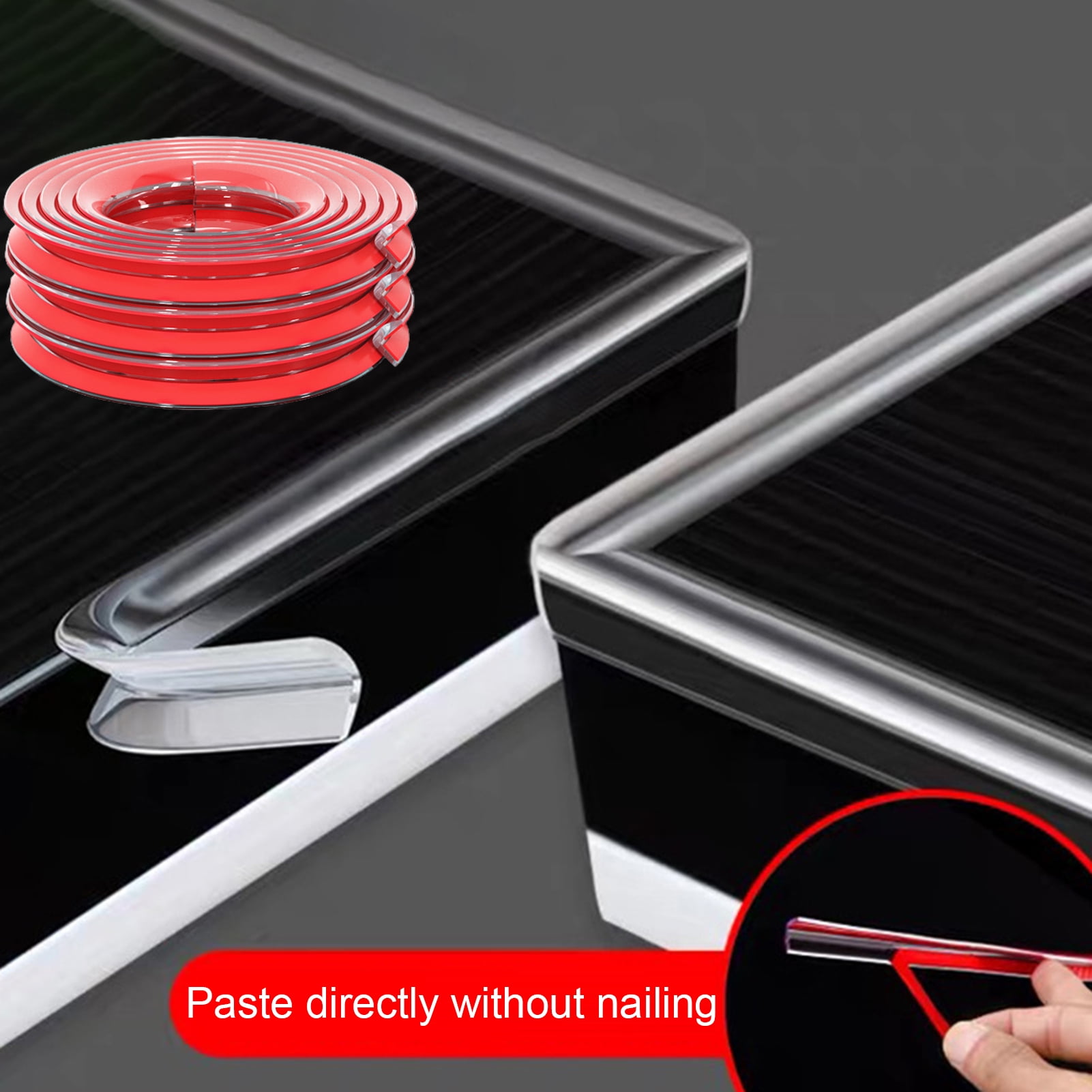 1 Roll Bumper Strip Clear Strong Adhesive Easy Installation Removable ...