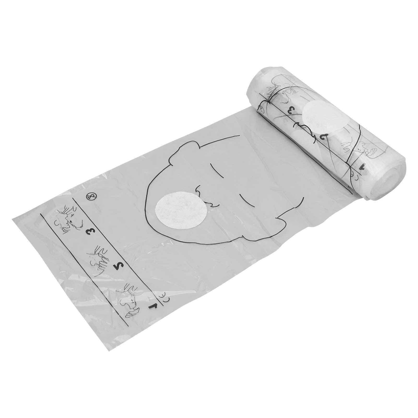 1 Roll Cardiopulmonary Resuscitation Barrier Disposable Face Shield for ...