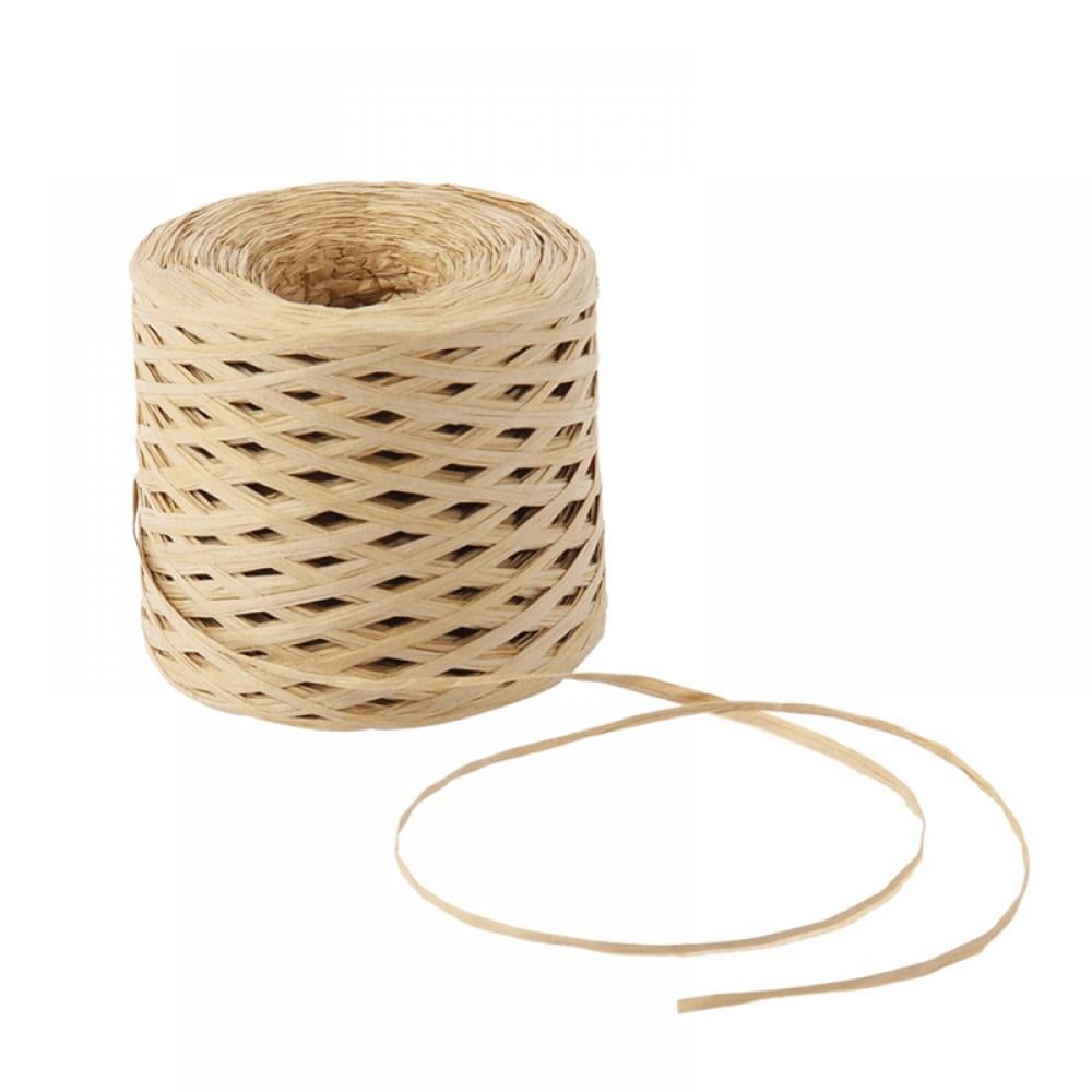 1 Roll Christmas Natural Raffia Paper Ribbon, Matte Twine Raffia Ribbon ...