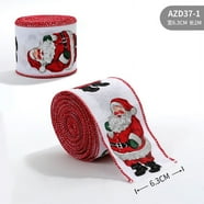 JAM Paper Santa Claus Ribbon, Natural & Red, 2.5in x 10yd, 1/Pack ...