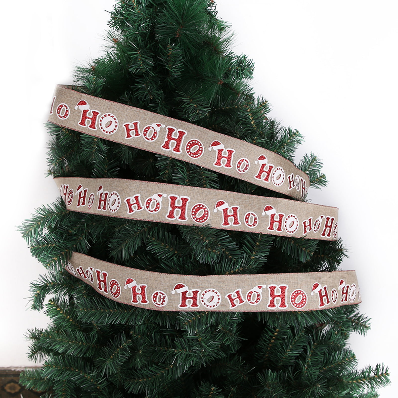 1 Roll Christmas Ribbon Red Ribbon Xmas Tree Candy Cane Ribbon for Xmas ...