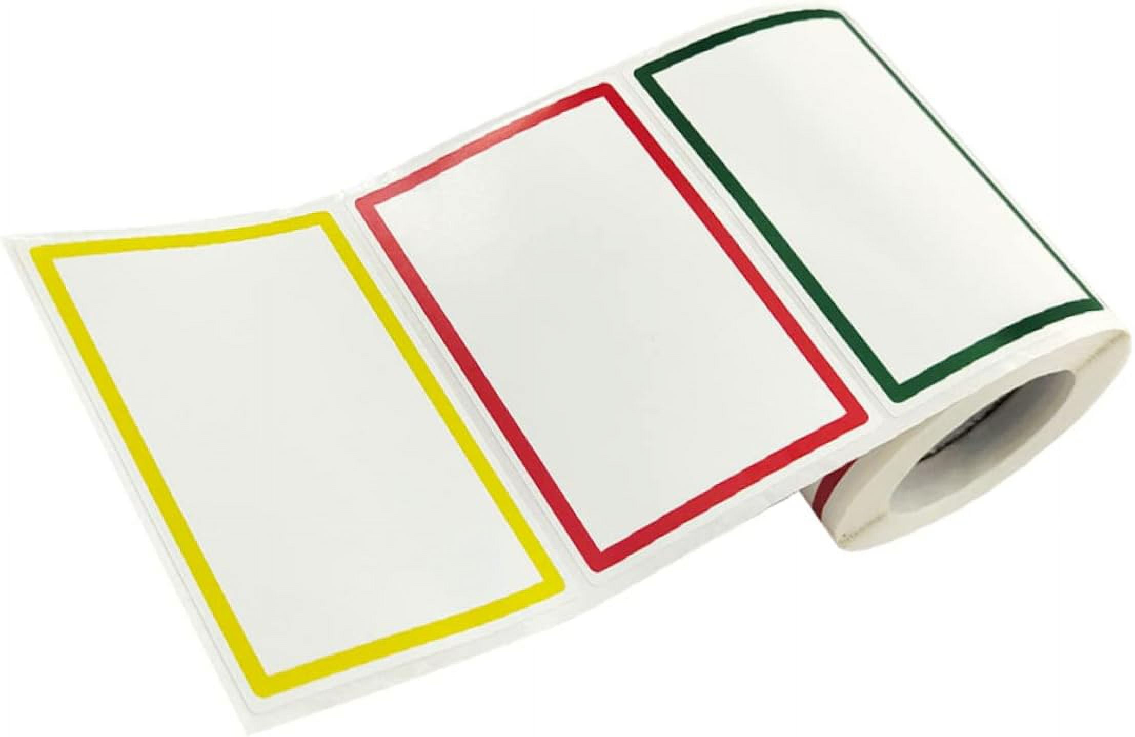 1 Roll Color Label Stickers Adhesive Name Stickers Border Name Labels ...