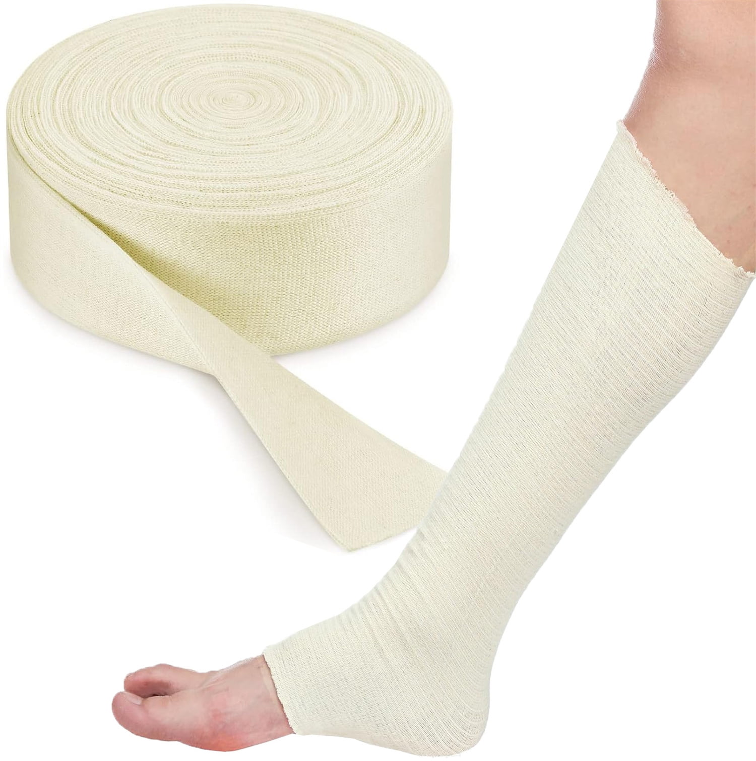 1 Roll Cotton Stockinette Tubular Bandage,Bexikou 3.15"×11 Yard Sweat ...