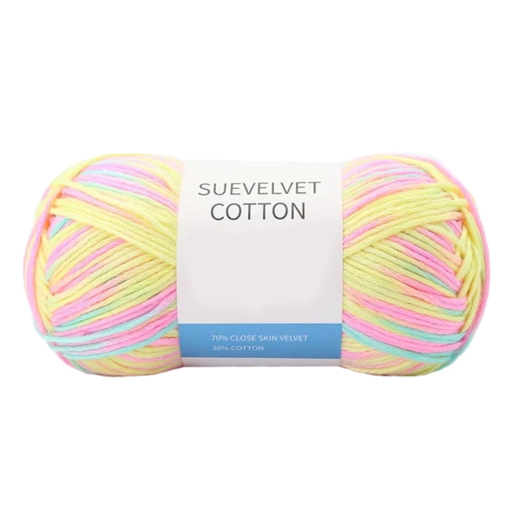 1 Roll Cotton Yarn for Knitting String Dyed Crochet Yarn for Handmade ...
