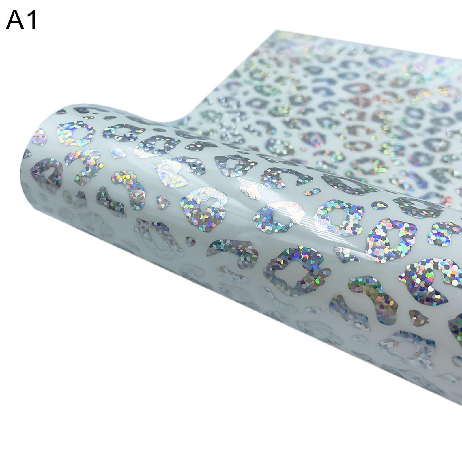 1 Roll Craft Vinyl Rainbow Leopard Pattern Water Resistant PVC Mermaid ...