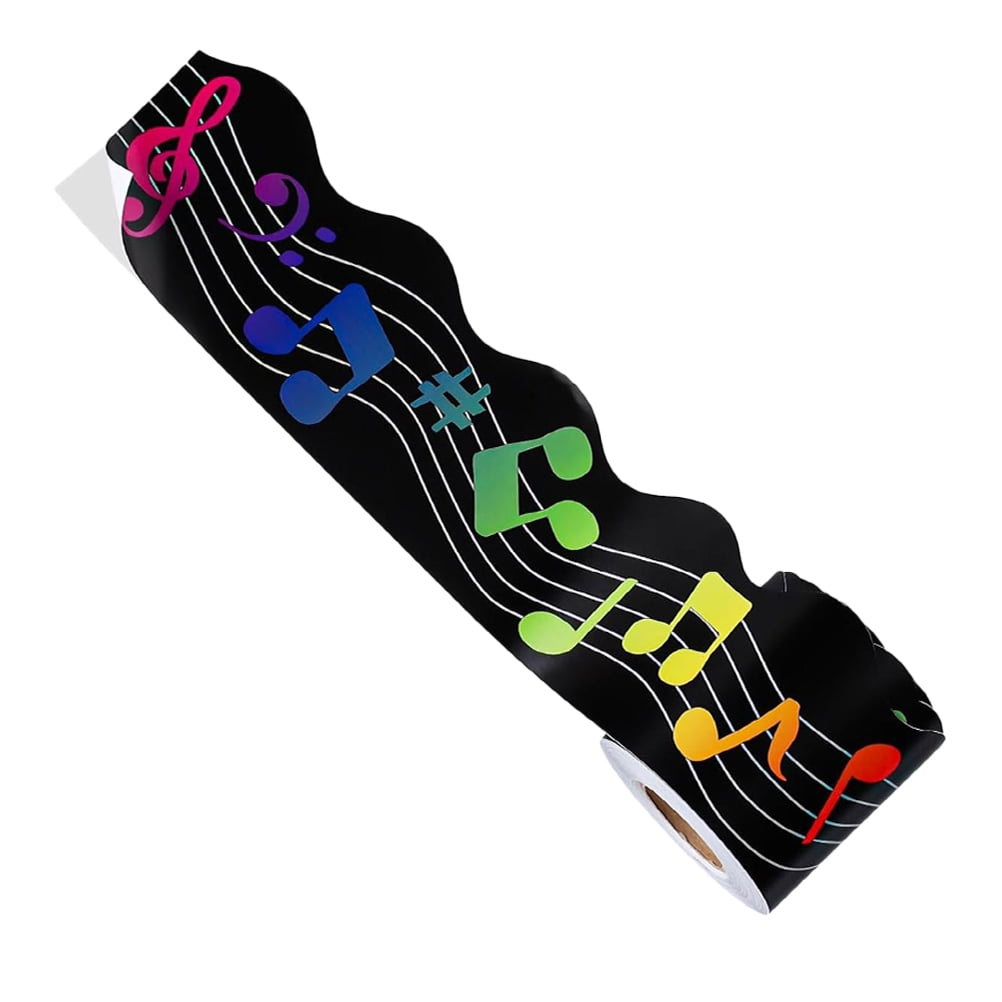 1 Roll DIY Bulletin Board Border Sticker Rolled Music Mark Sticker for ...
