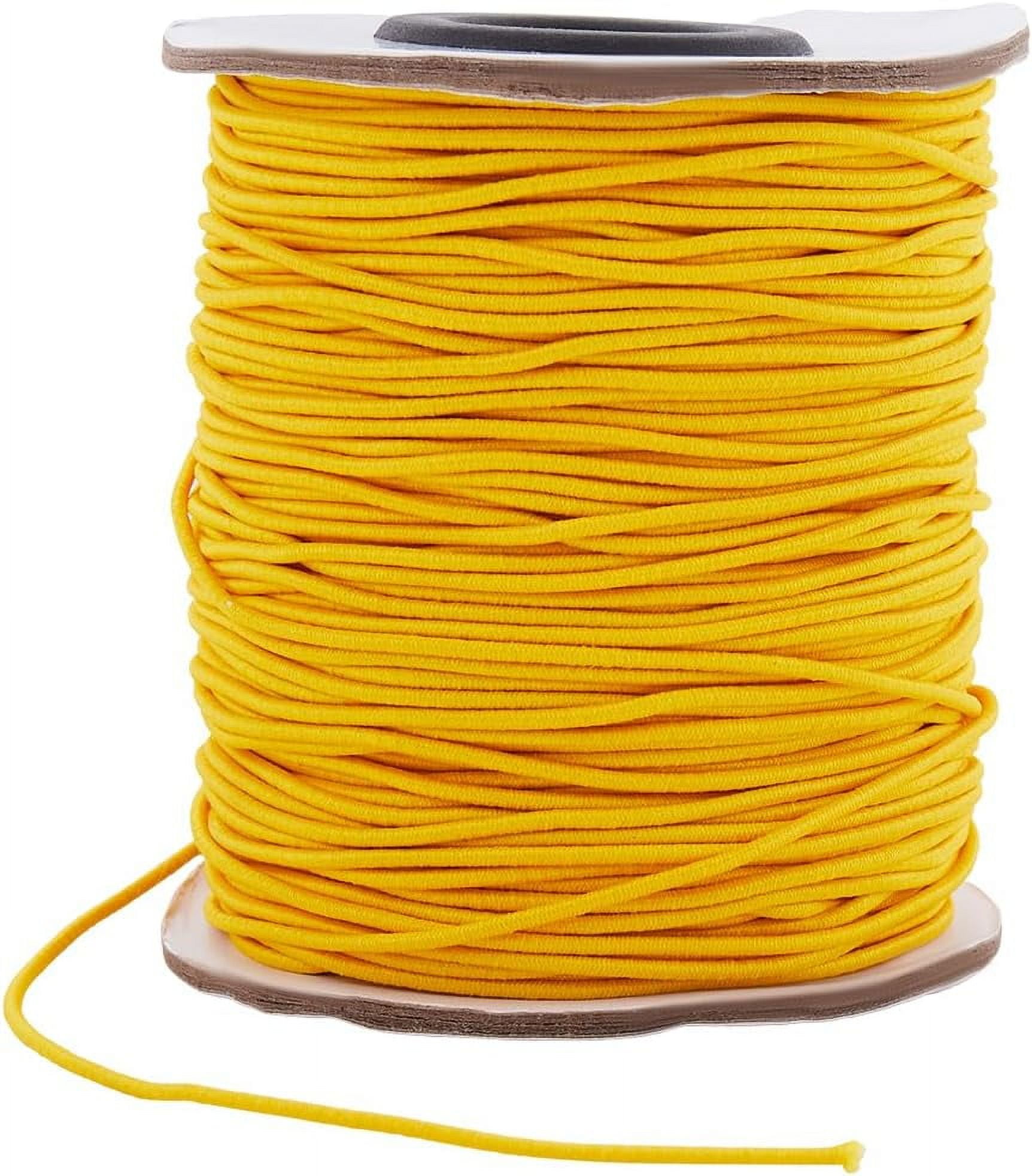 1 Roll Elastic Round Jewelry Beading Cords Nylon Threads Gold 1.2mm ...