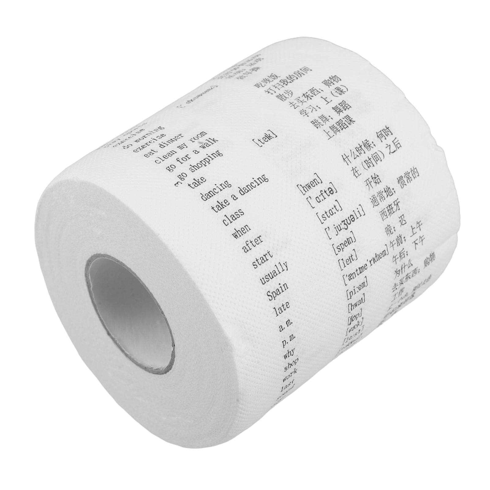 1 Roll English Word Toilet Paper With Phonetic Symbols Fun Toilet Paper ...
