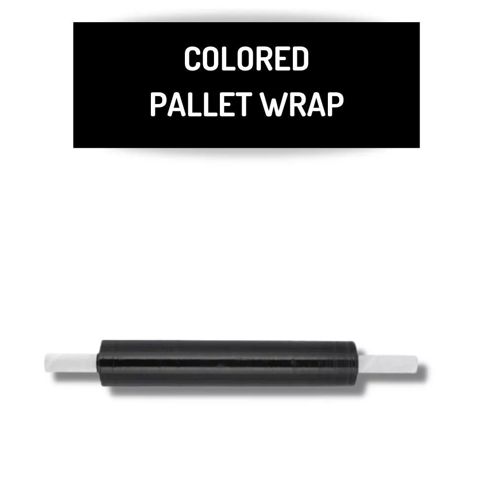 1 Roll, Extended Handle Black Pallet Stretch Wrapping Opaque Film 20" x ...