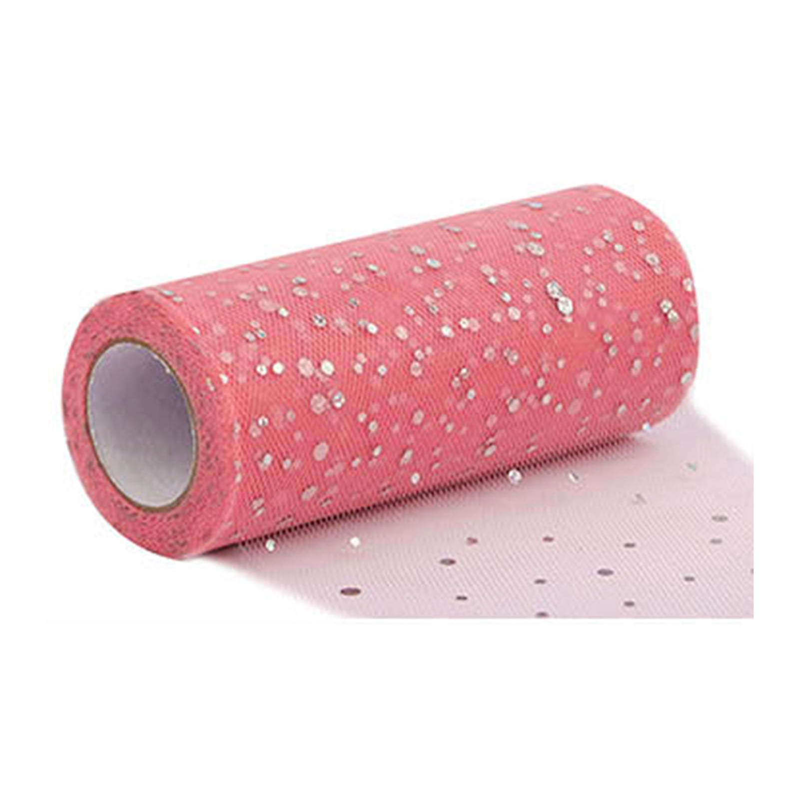 1 Roll Glitter Trimming Tulle Roll No Odor Net Yarn Wreath Decorations ...