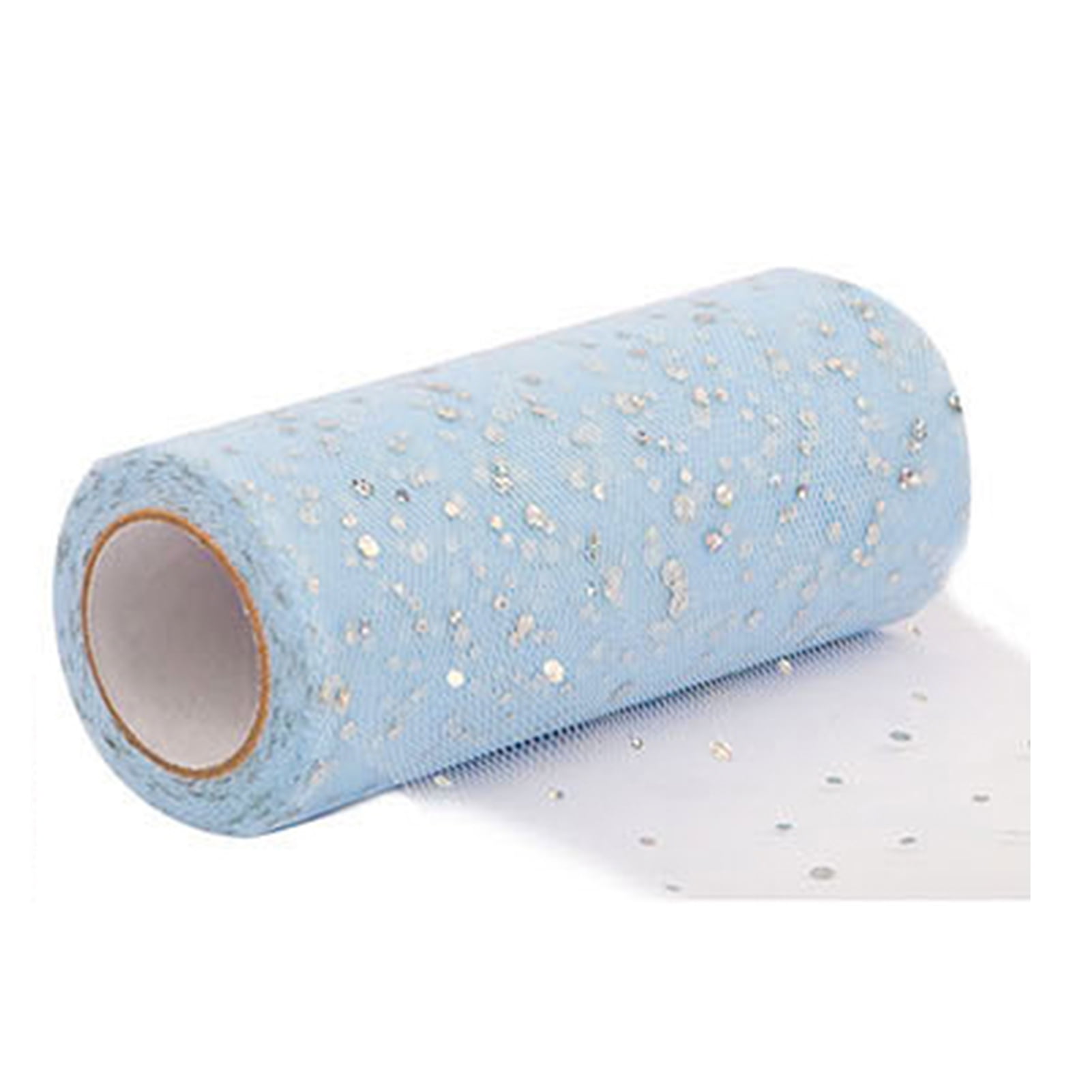 1 Roll Glitter Trimming Tulle Roll No Odor Net Yarn Wreath Decorations ...