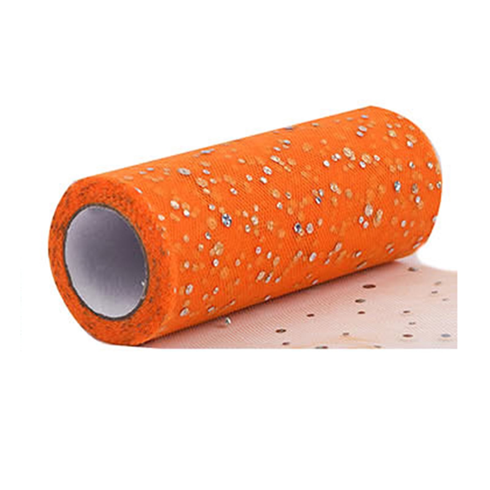 1 Roll Glitter Trimming Tulle Roll No Odor Net Yarn Wreath Decorations ...