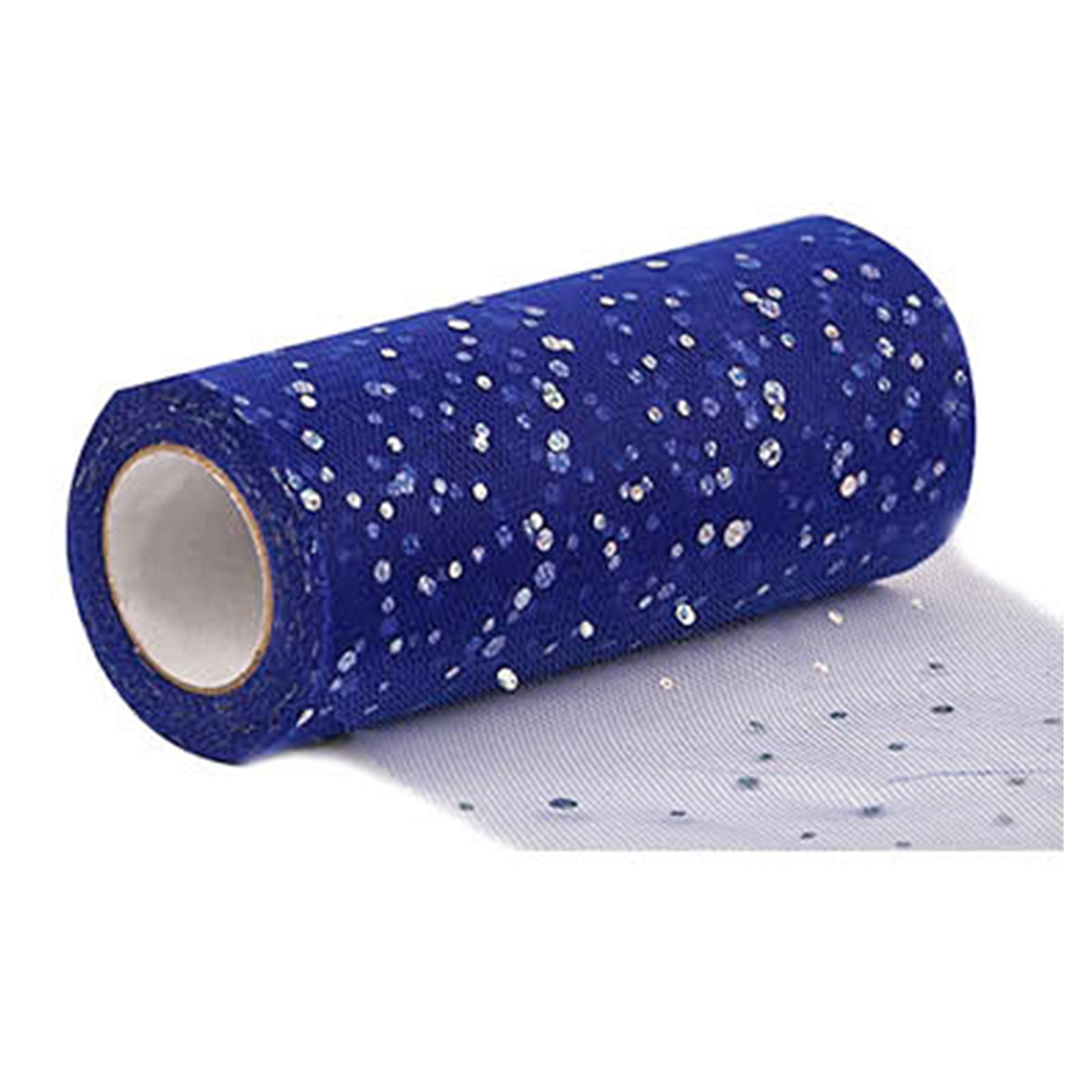 1 Roll Glitter Trimming Tulle Roll No Odor Net Yarn Wreath Decorations ...