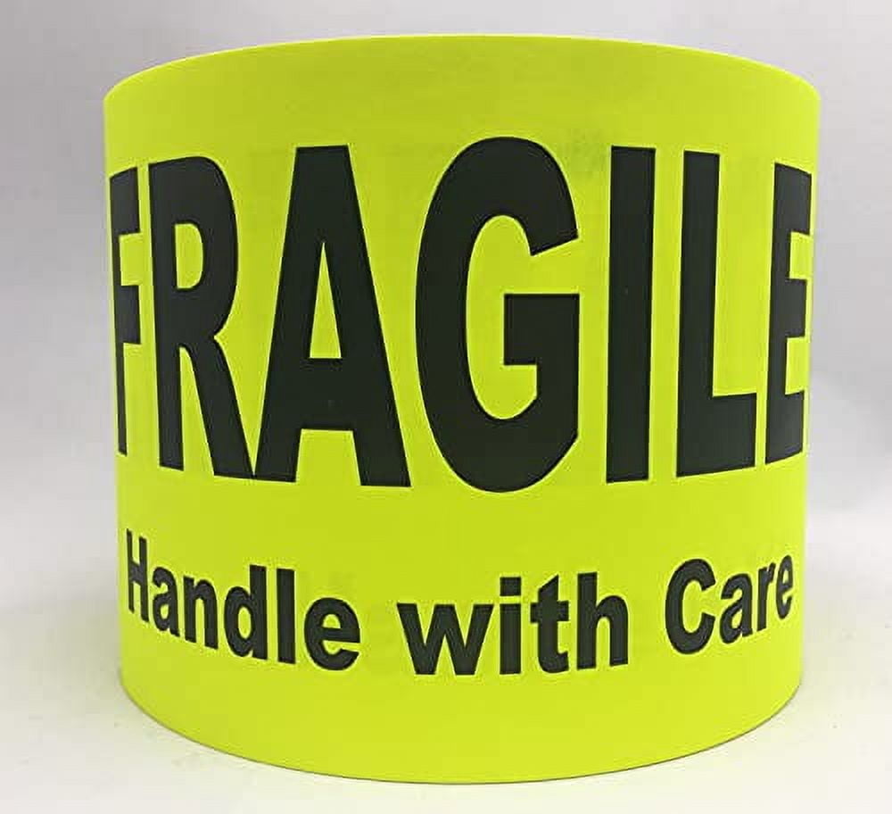 1 Roll Large 4x6 Yellow Fragile Handle with Care Special Handling ...