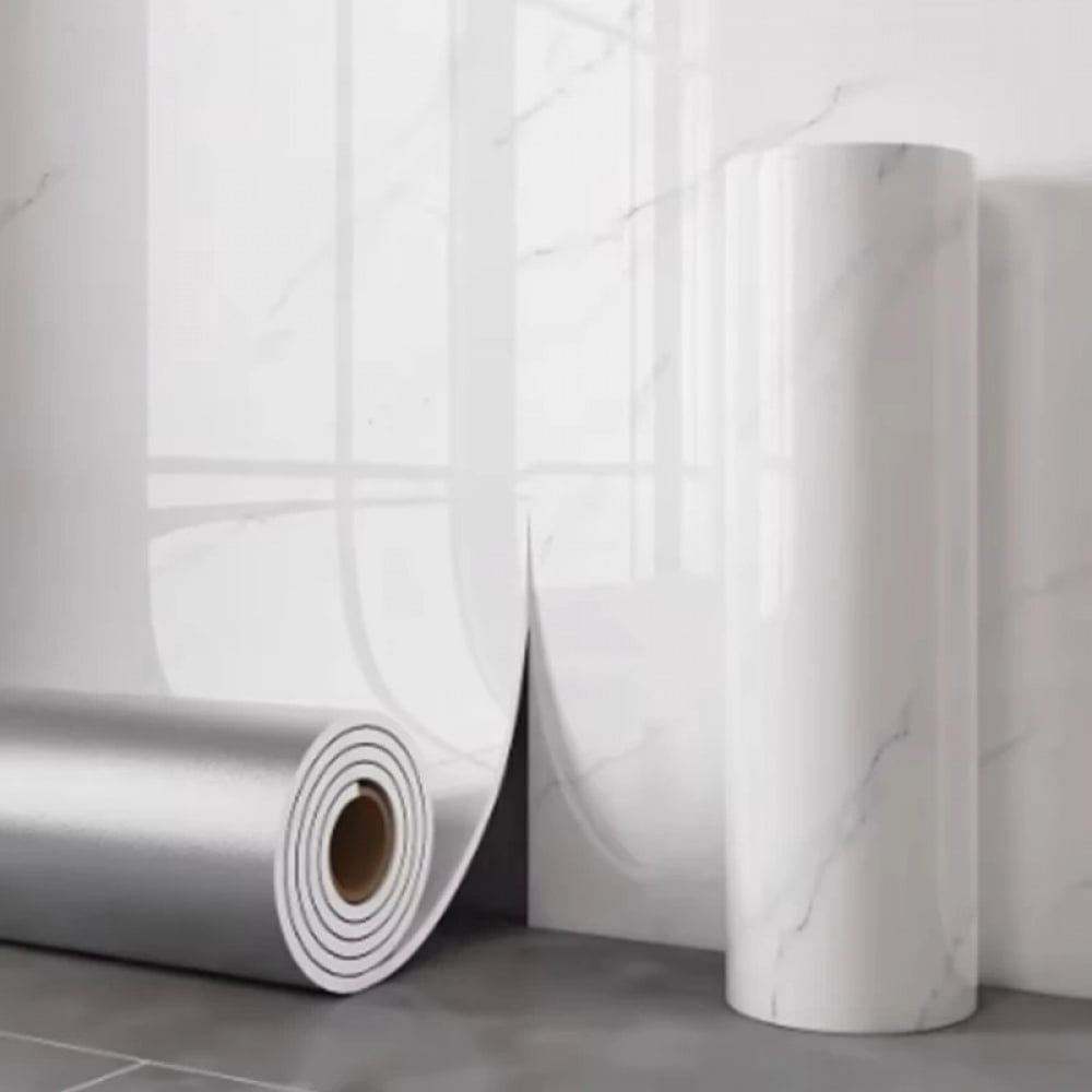 1 Roll Marble Thick Foam Imitation Tile Self-Adhesive Wallpaper Bedroom ...