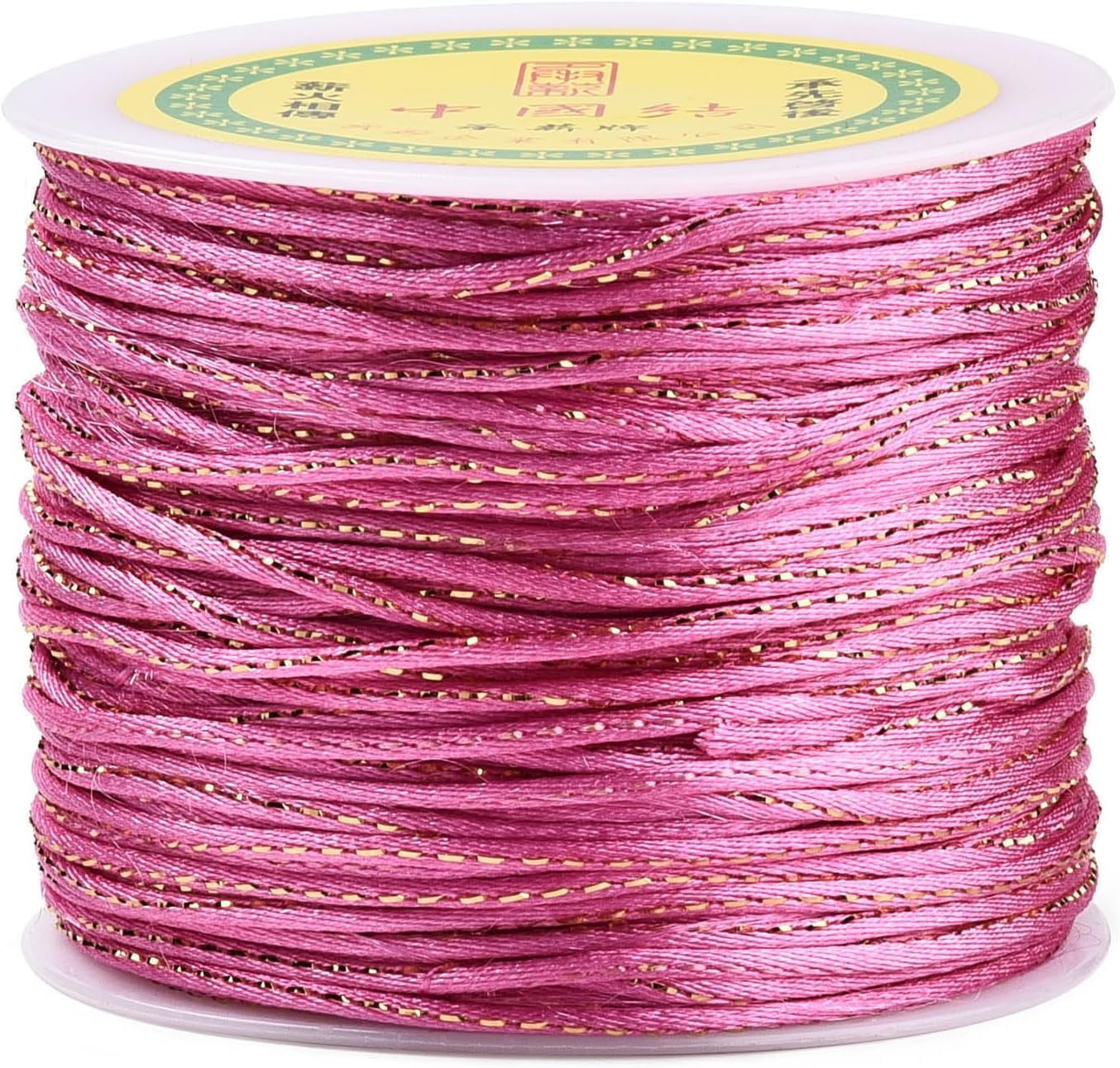 1 Roll Metallic Stain Beads String Cords Nylon Mouse Tail Cord Camellia ...