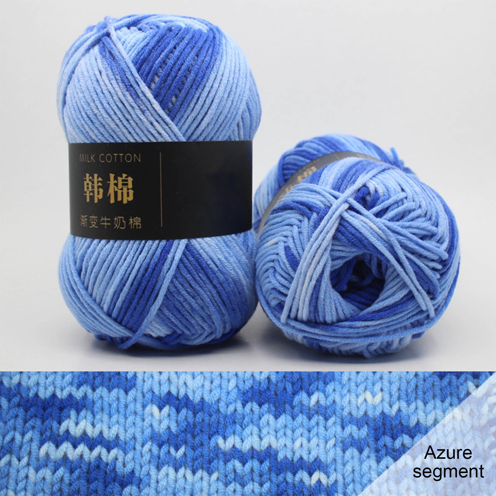 1 Roll Milk Cotton Yarn for Crocheting Colorful Knitting Yarn Multi ...