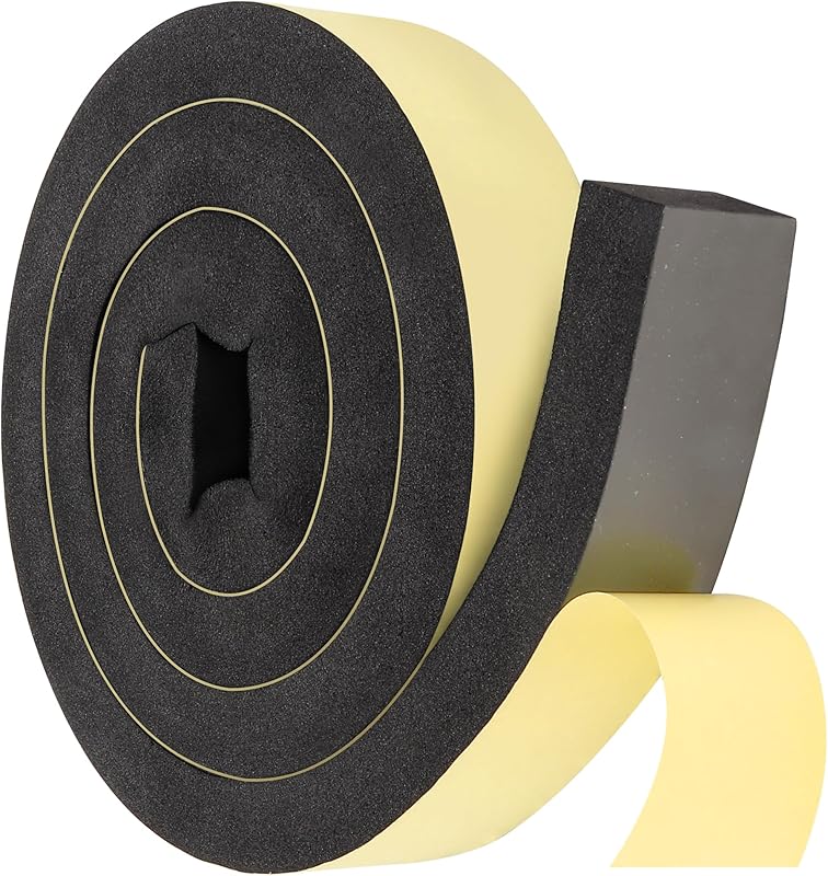 1 Roll NBR+PVC Air Conditioner Foam Weather Stripping- 2 x 1 Inch 6.5FT ...