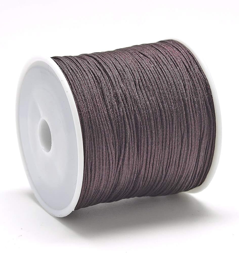 1 Roll Nylon Thread Chinese Knotting Cord Coconut Brown 0.8mm 109.36 ...