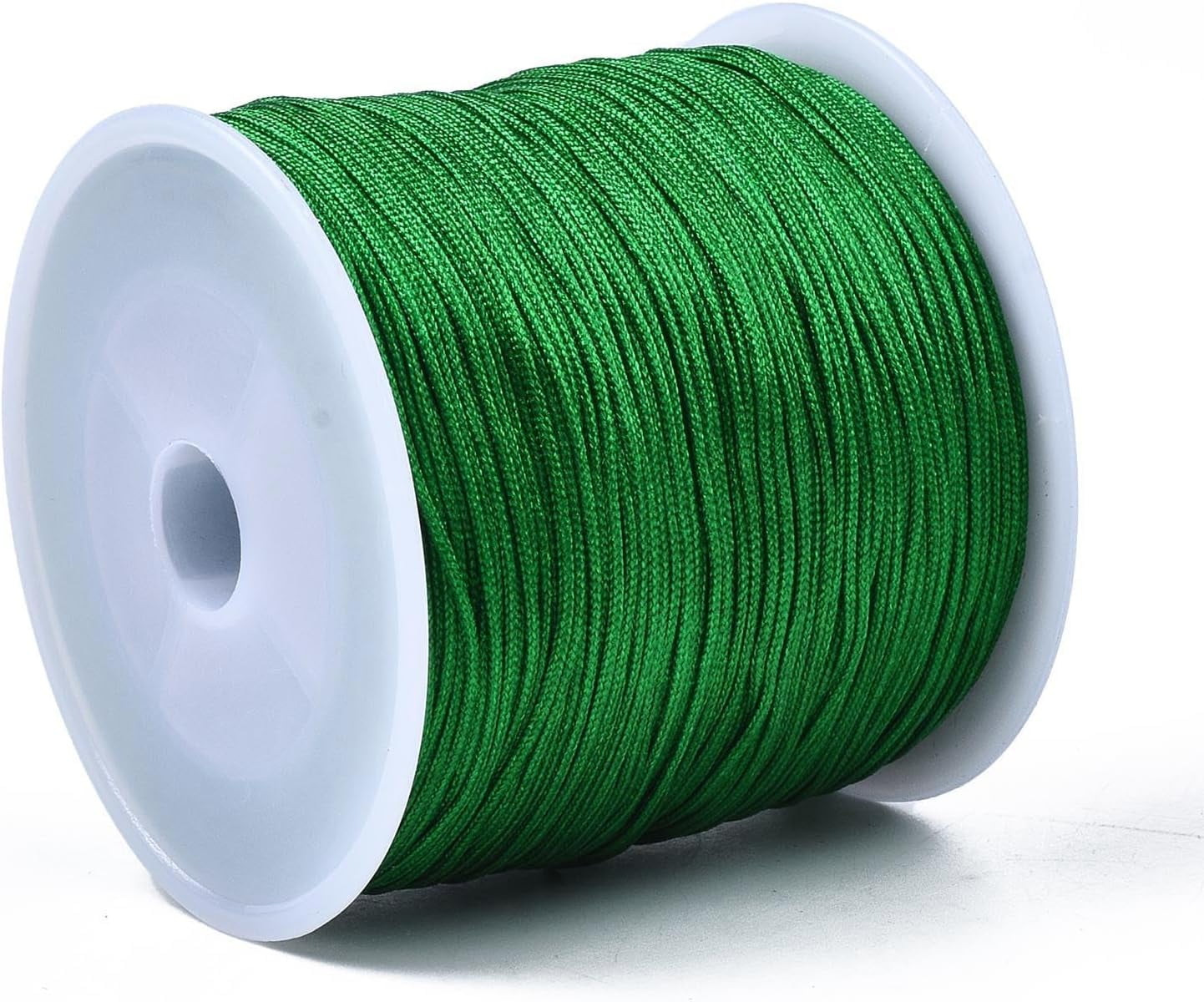 1 Roll Nylon Thread Chinese Knotting Cord Green 0.8mm About 109.36 Yards(100m)/roll Green ...