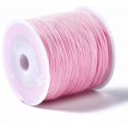 1 Roll Nylon Thread Chinese Knotting Cord Pearl Pink 0.8mm 109.36 Yards(100m)/roll Making DIY ...