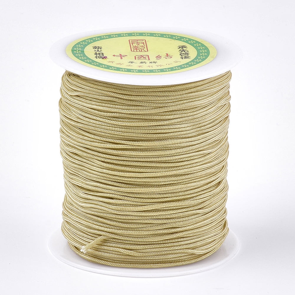 1 Roll Nylon Thread Pale Goldenrod 1.5mm 120.29 yards(110m)/roll ...