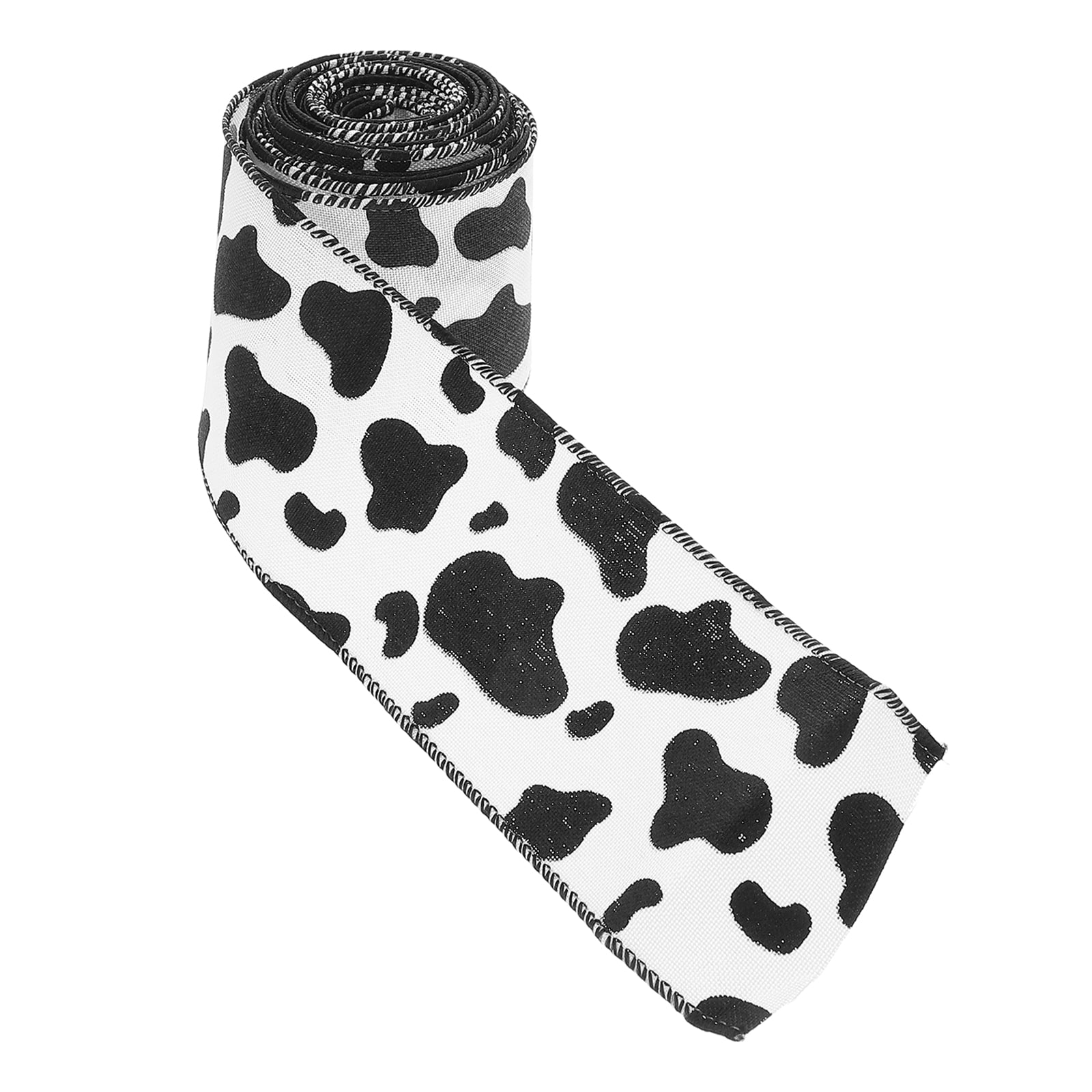 1 Roll Of Cow Spot Ribbon Present Wrapping Fabric Ribbon With Cow ...