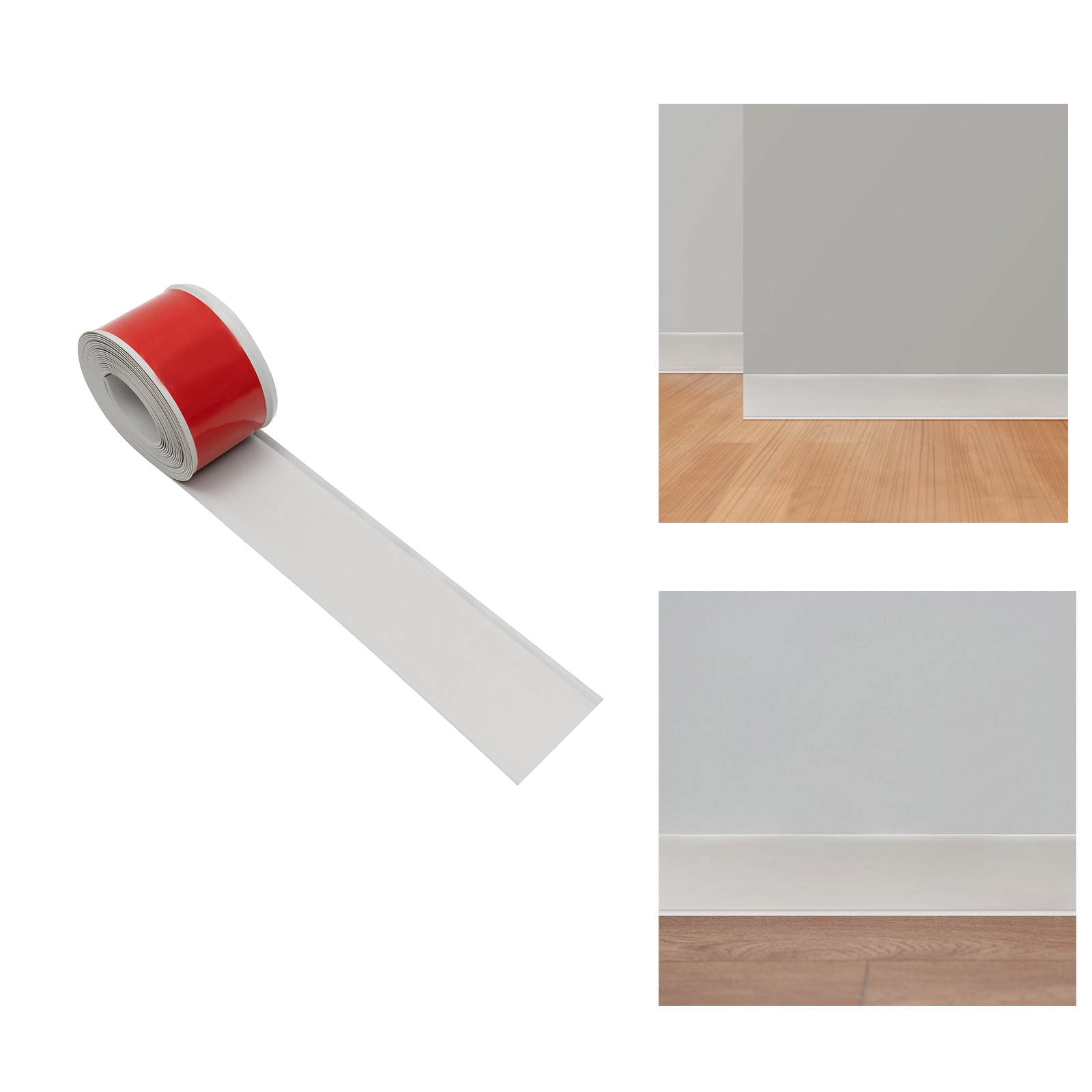 1 Roll PVC Wall Base Baseboard Molding Trim 5.9" W x39.4Ft 2.5mm/0.1in ...