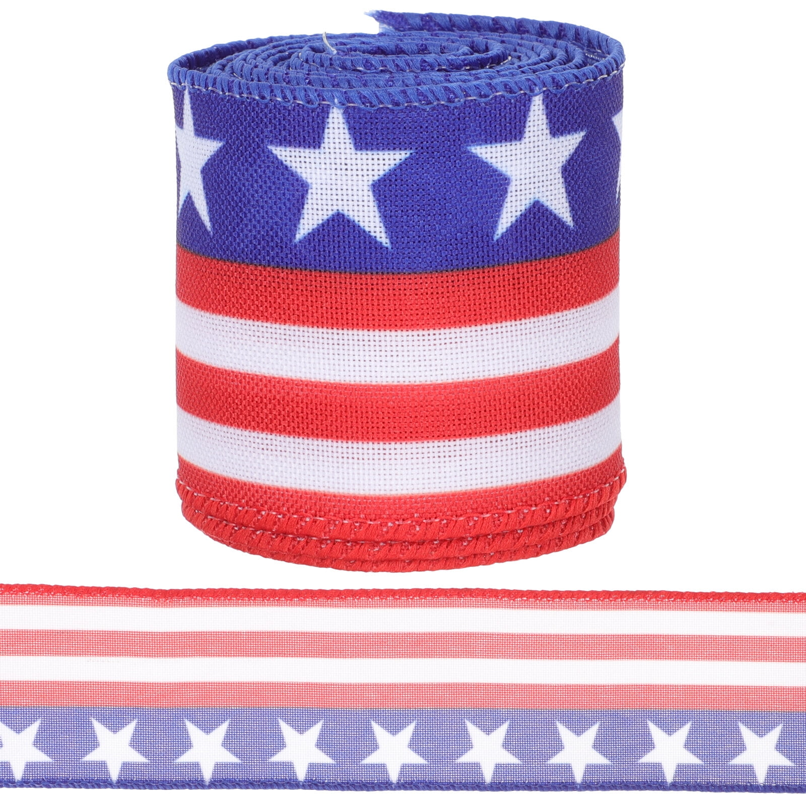 Howooi 1 Roll Patriotic Ribbon Stars Pattern Ribbon Independence Day ...