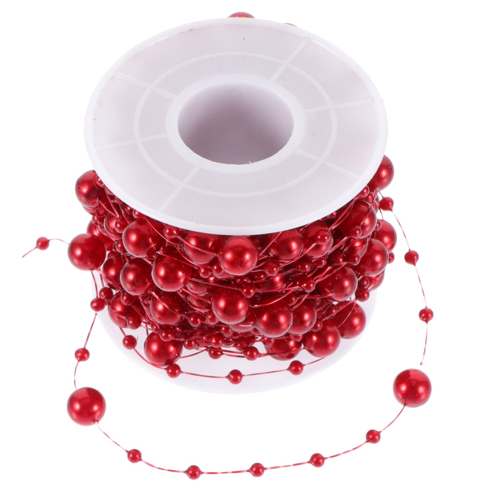 1 Roll Plastic Pearl String DIY Beads String Chain 10m-Length Spool ...