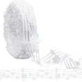 1 Roll Polyester Grosgrain Ribbons Hollow Musical Note Pattern White 1 ...