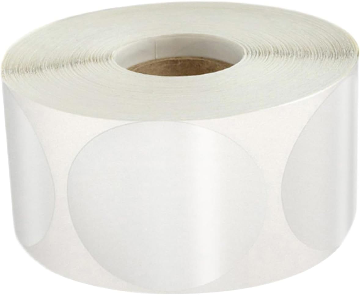 1 Roll Round Transparent Sticker Dot Sticker Circle Labels Gift Tags ...