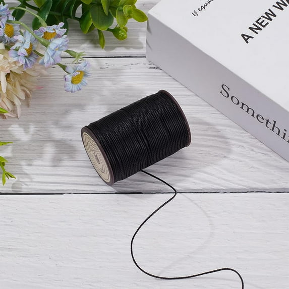 1 Roll Round Waxed Polyester Thread String Micro Macrame Cord Twisted ...