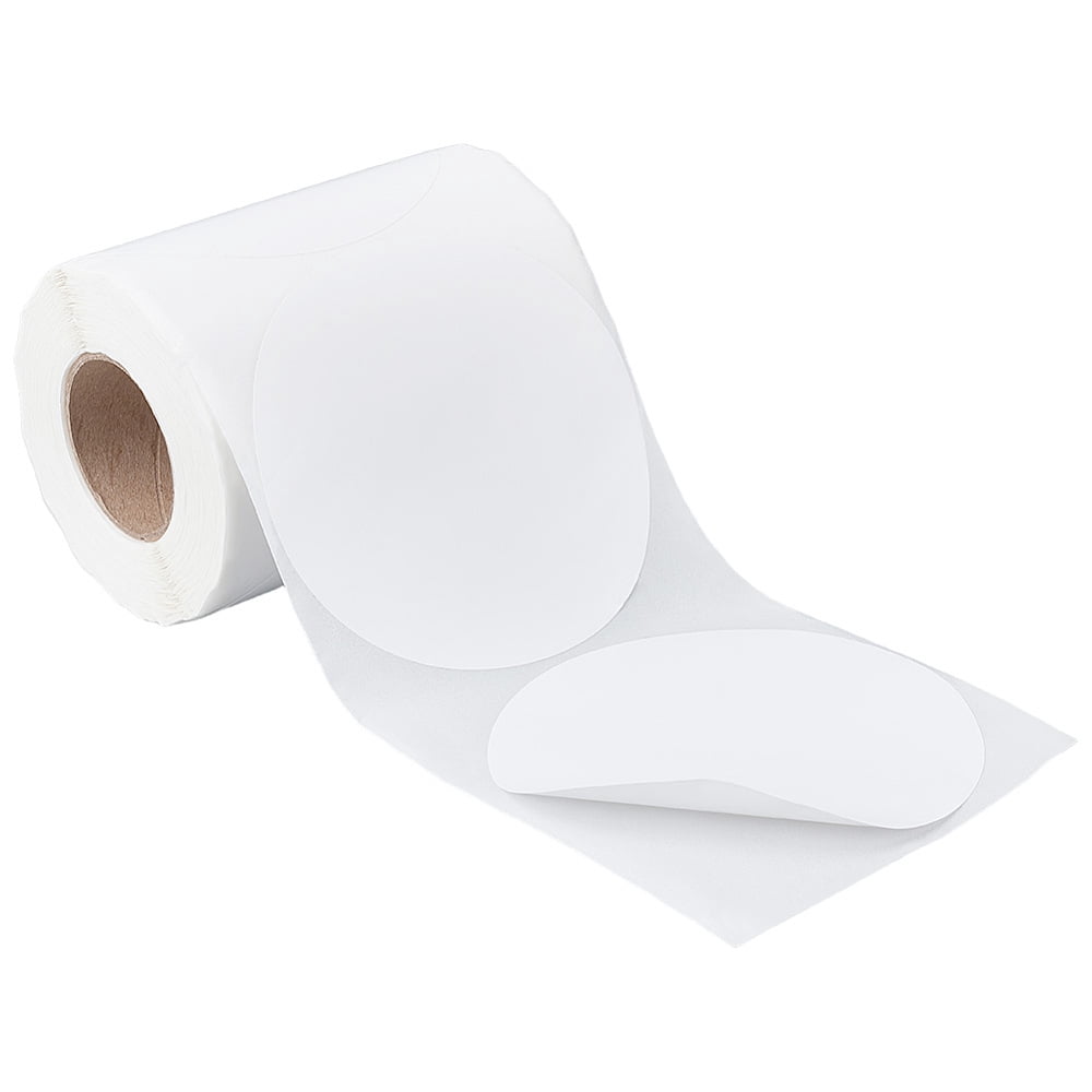 1 Roll Self-Adhesive Paper Gift Tag Stickers Round Adhesive Labels On A ...