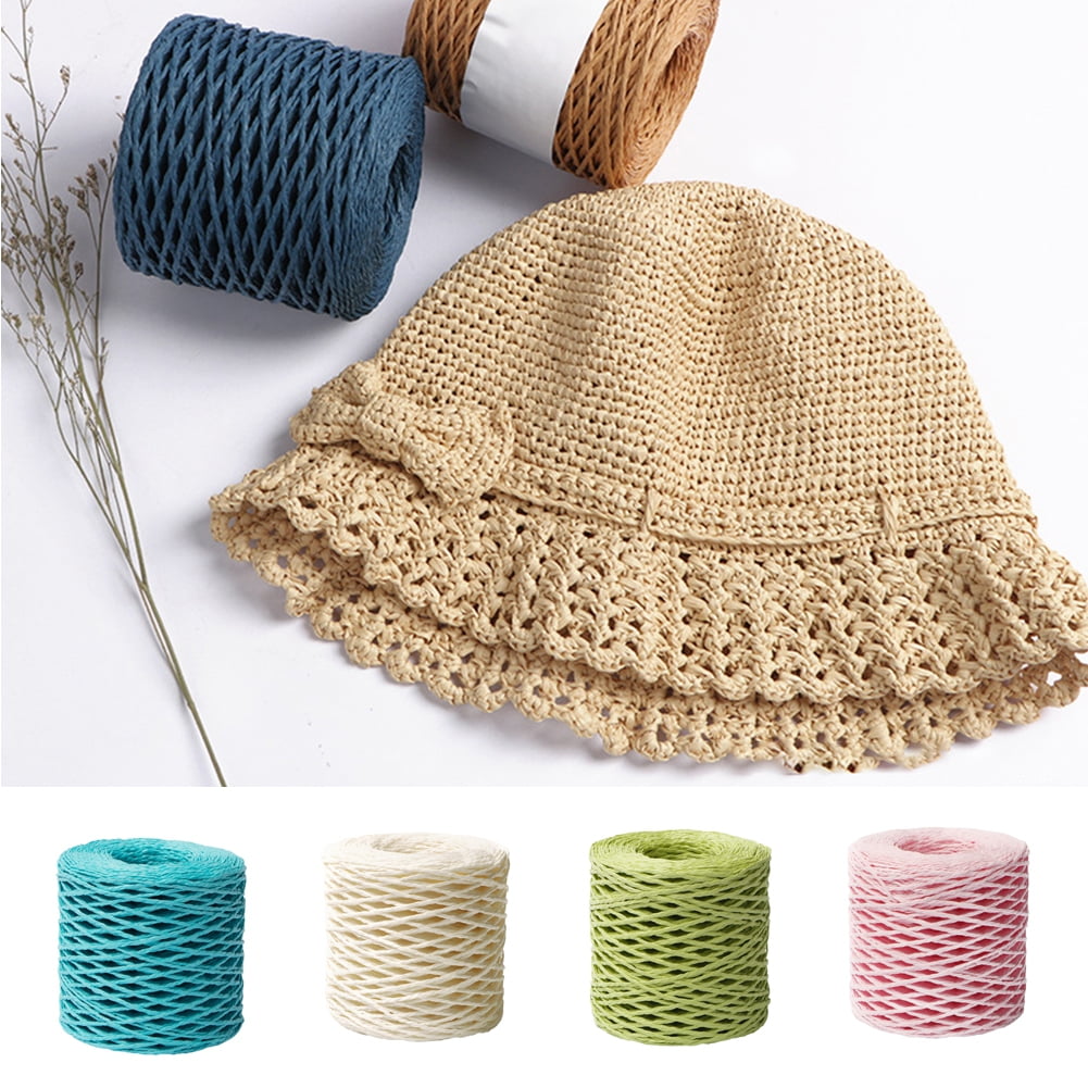 1 Roll Straw Braided Thread Cord for Craft DIY 8 Colors Sewing Thread ...