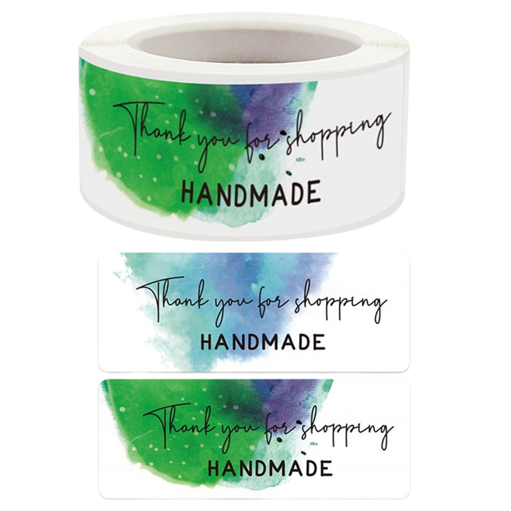 1 Roll Thank You Label Sticker Adhesive Roll for Small Business ...