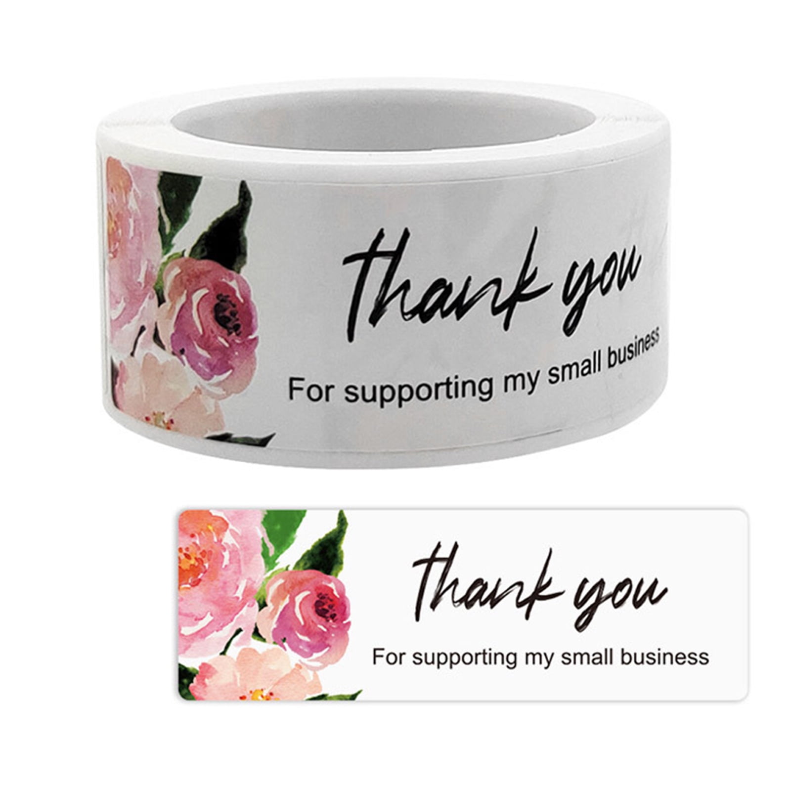 1 Roll Thank You Sticker Adhesive Roll Perfectly for Envelopes Sealing ...