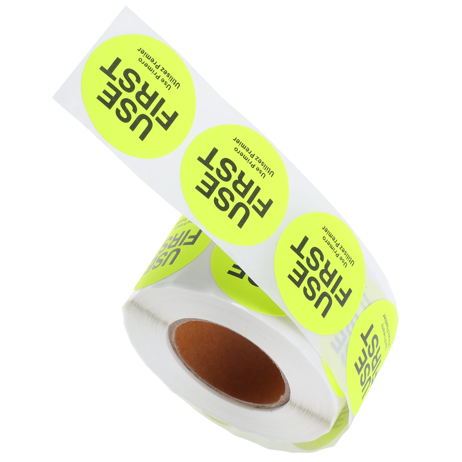 1 Roll Use First Stickers Day Food Labels Circle Removable Dots Food ...